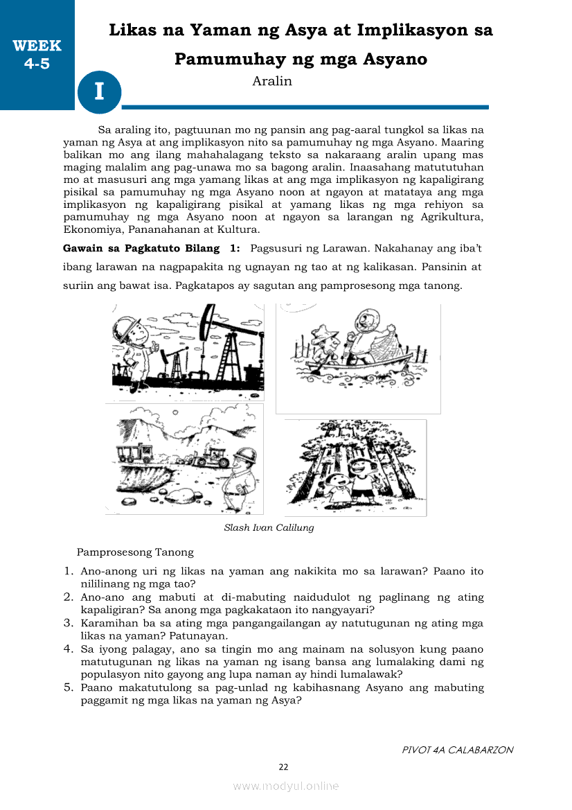 Araling Panlipunan 7 AP Modyul Grade 7 Modules Araling Panlipunan 7 AP Modyul Grade 7 Modules