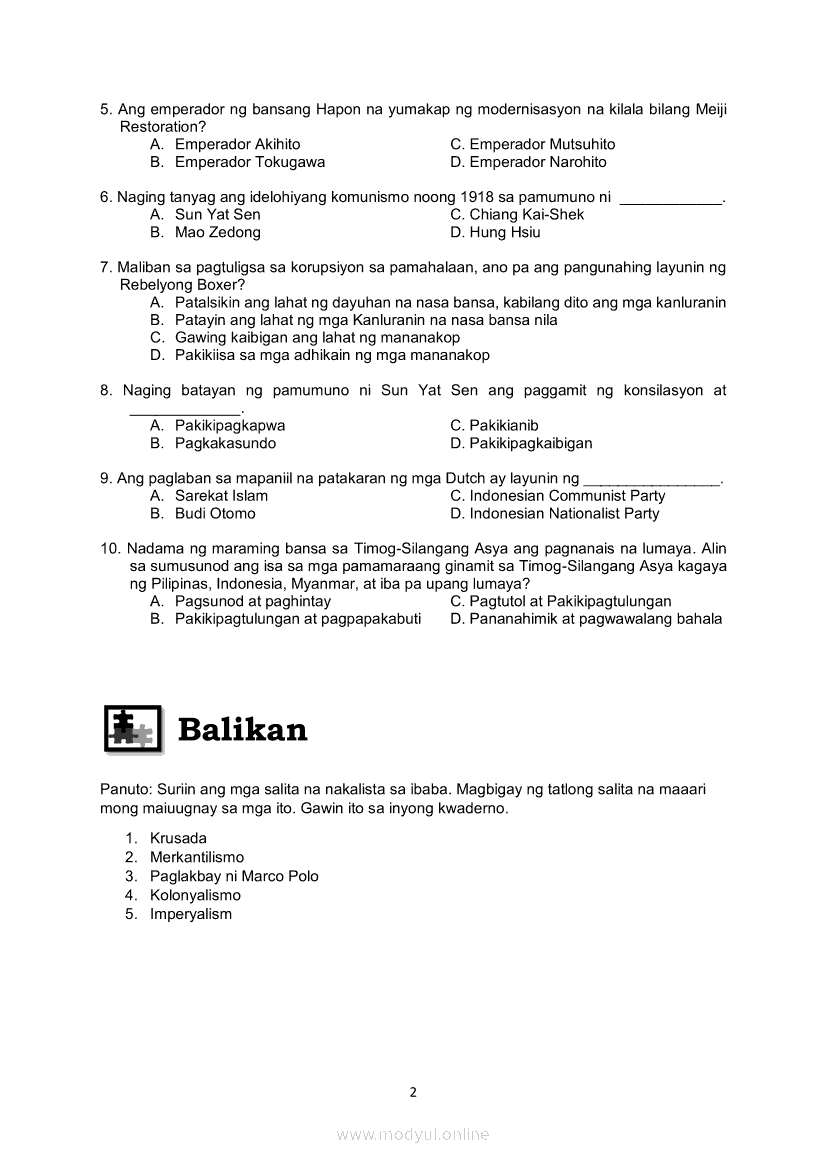 Ano Ang Natutunan Mo Sa Araling Panlipunan 5