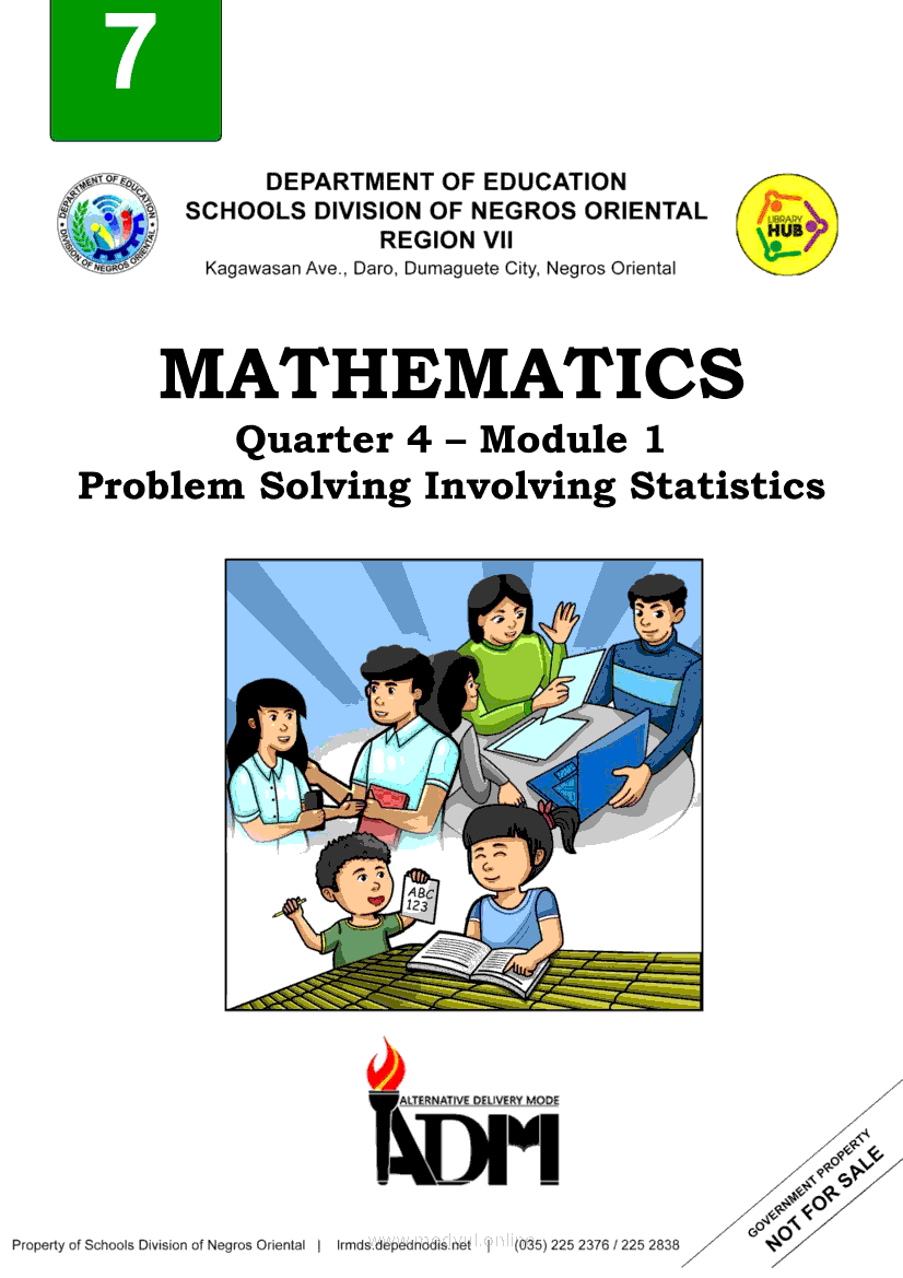 MATHEMATICS Quarter 4 Module 1 Problem Solving Involving Statistics